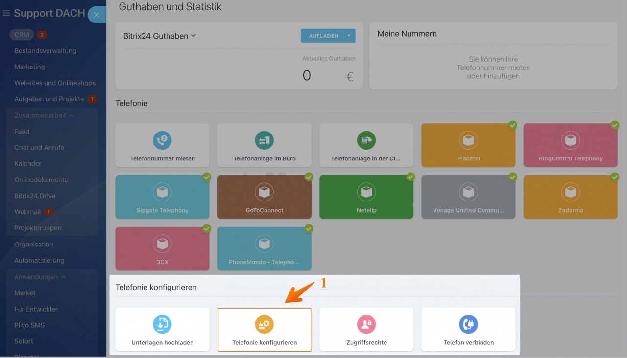 Integration mit RingCentral MVP